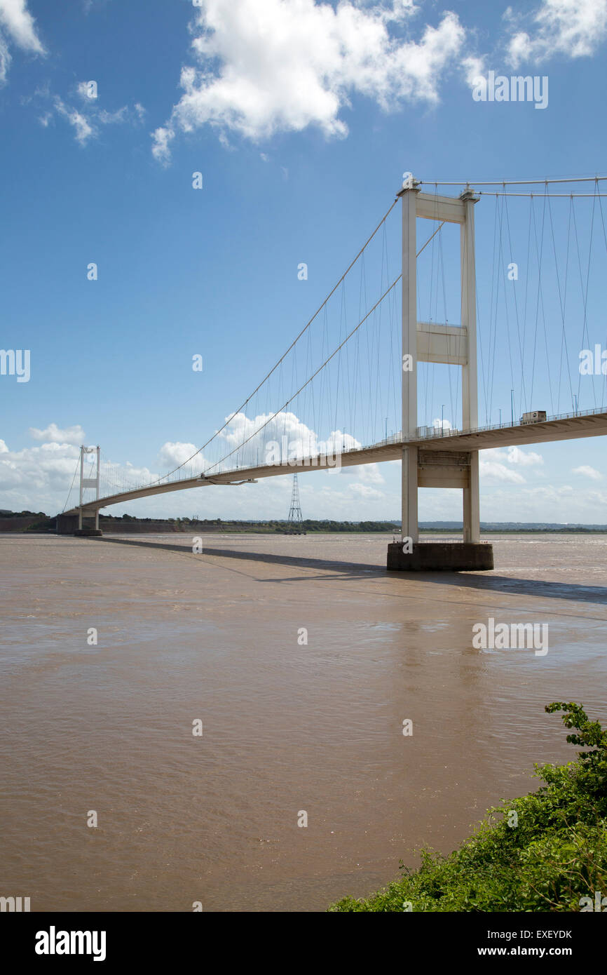 The old 1960s severn bridge crossing between beachley and aust hi-res ...