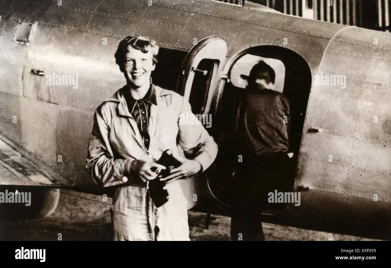 Amelia Earhart, a pioneering aviator, was the first woman to fly solo ...