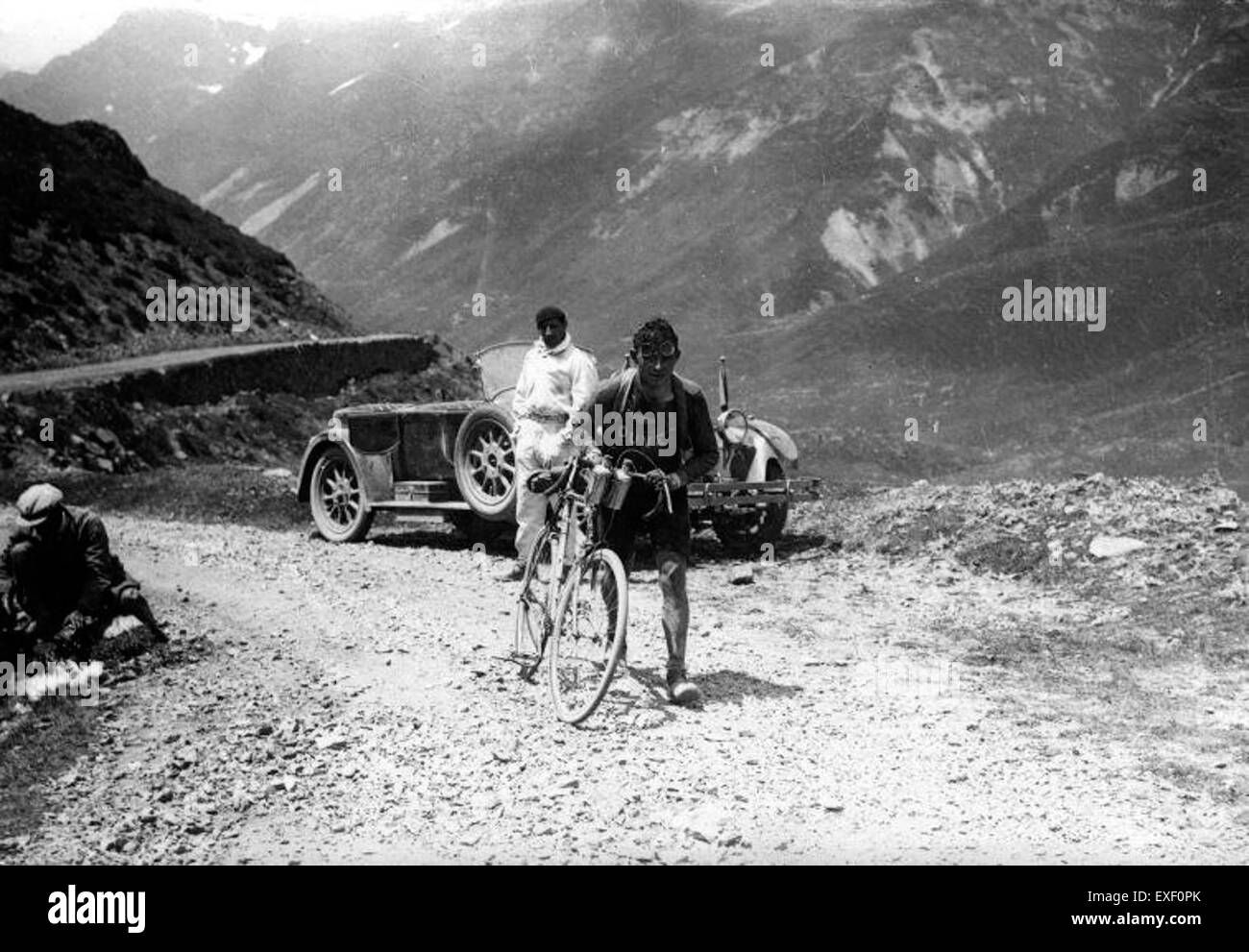 This illustration depicts the challenging climb over the Col d'Aubisque ...