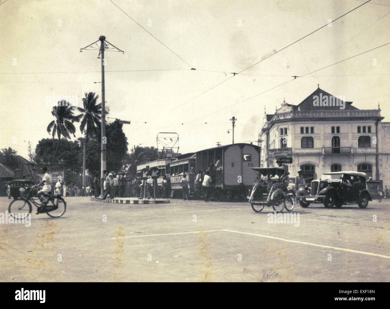 This image depicts the Wijk Kramat neighborhood in Batavia (modern-day ...