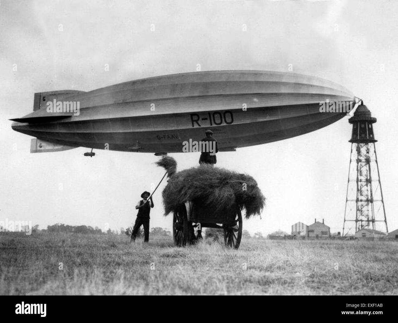 This image shows a Zeppelin attached to a mooring mast, a key feature ...