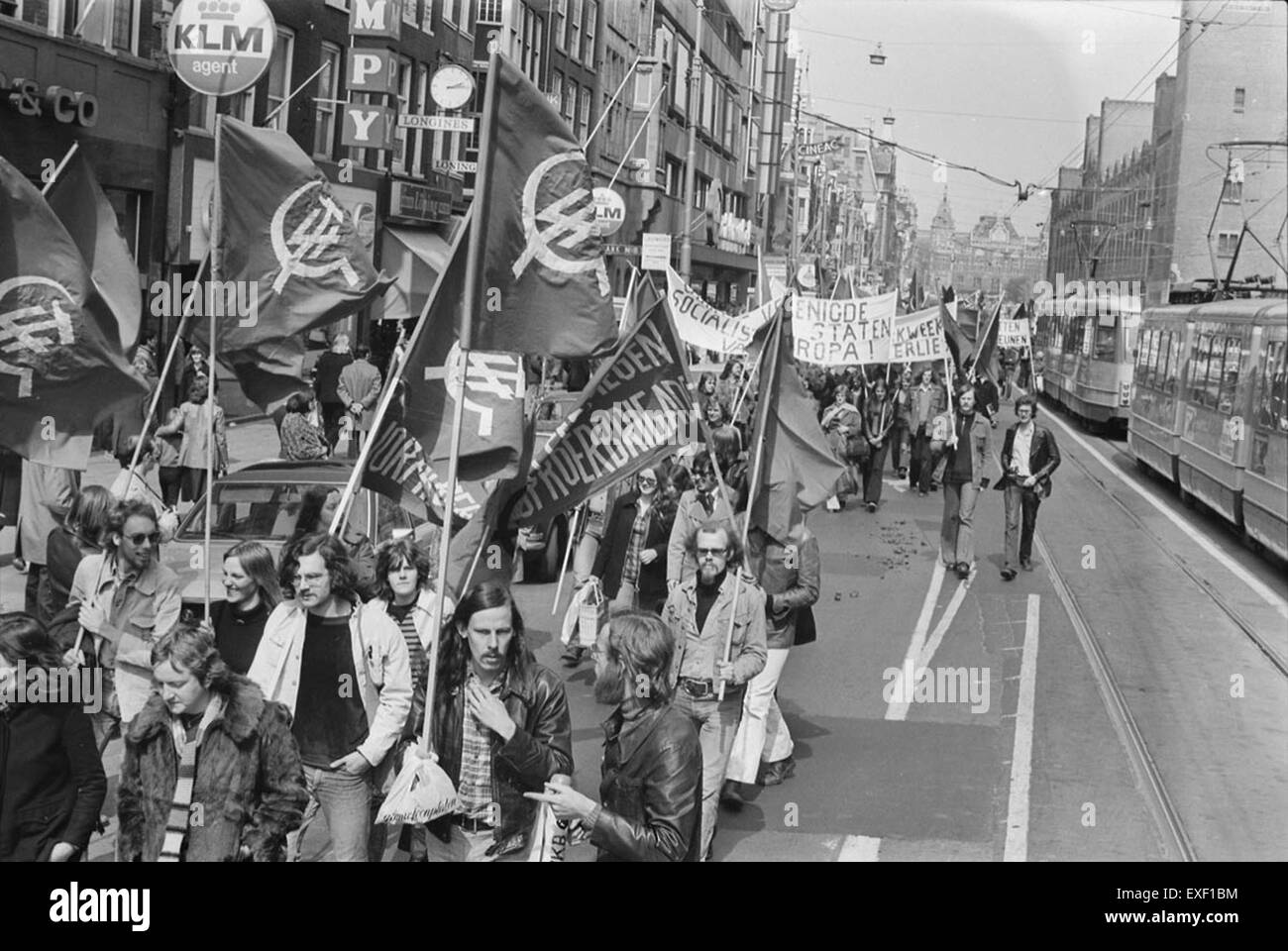 The '1 Mei Demonstratie' in Amsterdam marks the May Day demonstrations ...