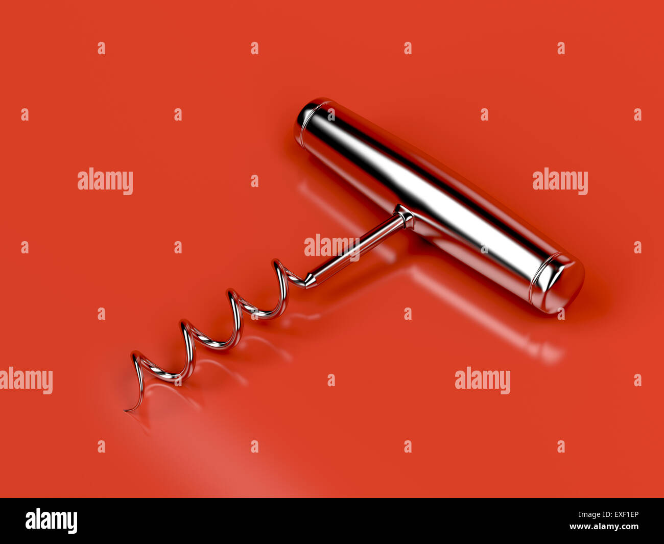 Metal corkscrew on shiny background Stock Photo - Alamy