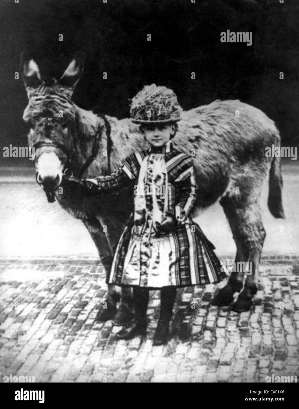 This historical photograph captures a young Princess Wilhelmina of the ...