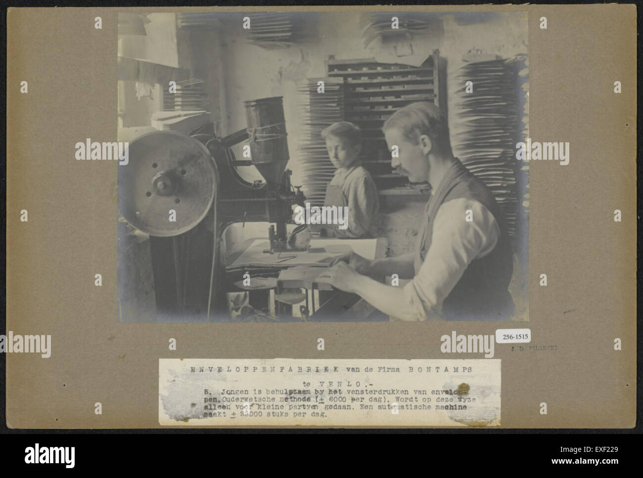 This image shows the Enveloppenfabriek Firma Bontamps, a historic ...