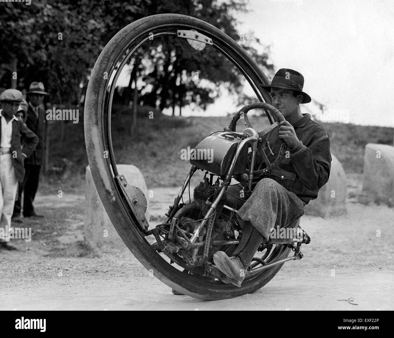 One wheeled motorcycle Black and White Stock Photos & Images - Alamy