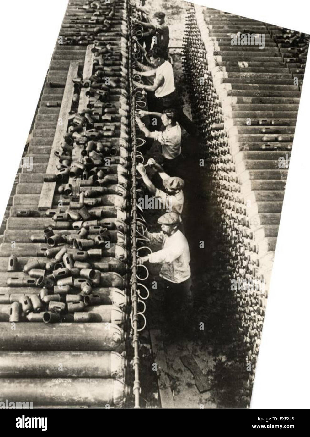 The image shows bottles of hydrogen gas, which are required for filling ...