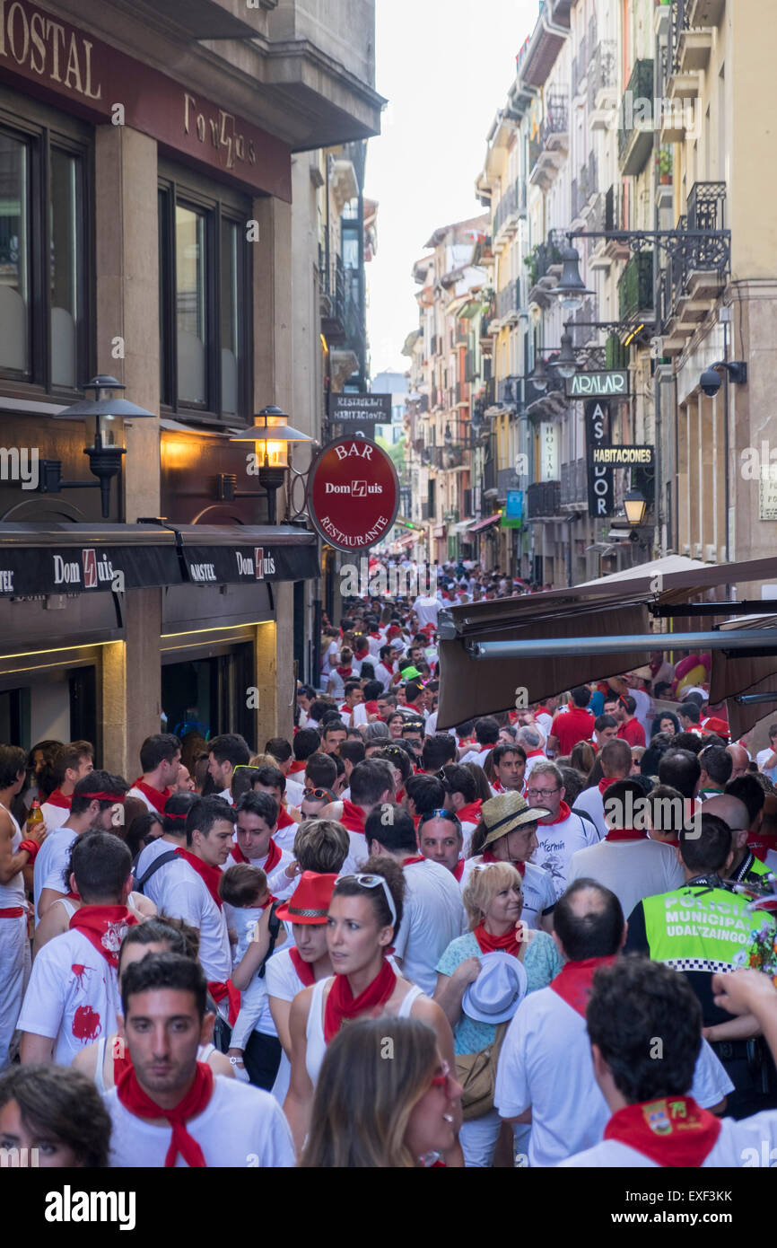Pamplona, Navarre , Spain. 11th July 2015. People celebrated San Fermin ...