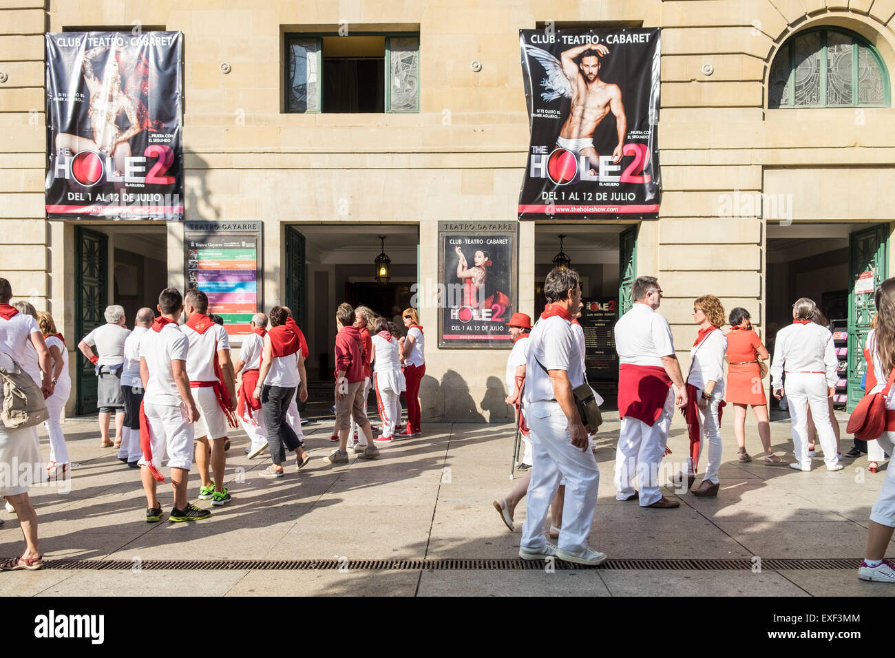 Pamplona, Navarre , Spain. 11th July 2015. People celebrated San Fermin ...