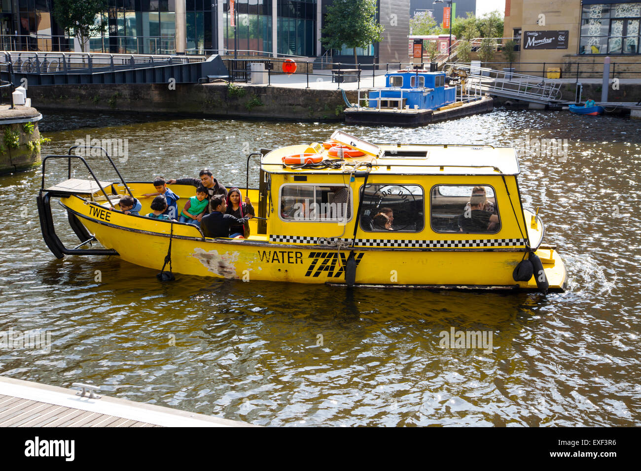 Free Water Taxi in Leeds. Twee and Drie on the River Aire Stock Photo ...