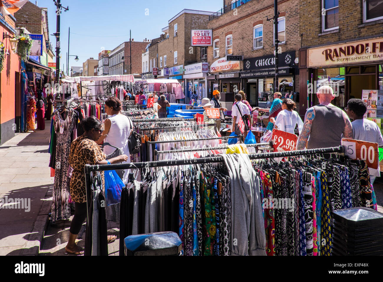 Roman road street market Borough of Tower Hamlets, London, England, UK ...