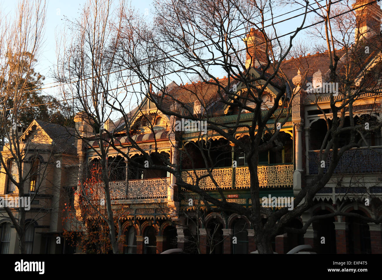 Houses at the northern end of Glebe Point Road in Glebe, a suburb in ...