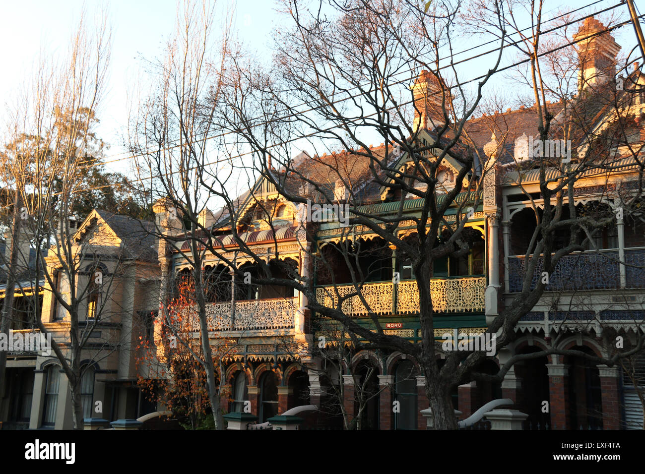Houses at the northern end of Glebe Point Road in Glebe, a suburb in ...