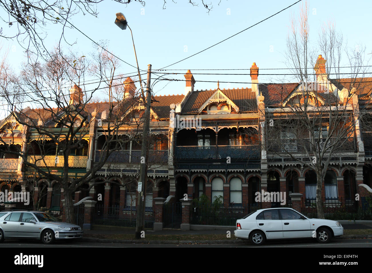 Houses at the northern end of Glebe Point Road in Glebe, a suburb in ...
