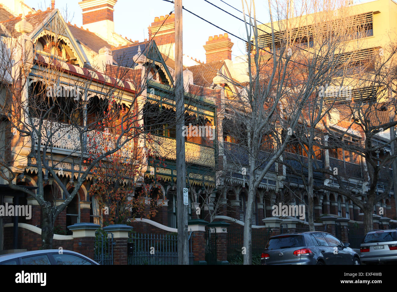 Houses at the northern end of Glebe Point Road in Glebe, a suburb in ...