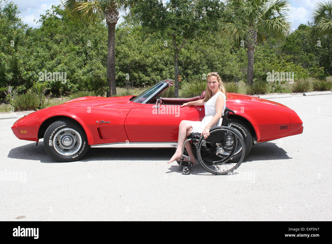 Woman driving corvette hi-res stock photography and images - Alamy