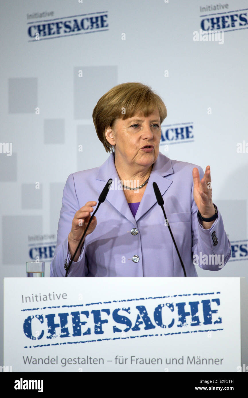 Berlin, Germany. 13th July, 2015. German Chancellor Angela Merkel ...