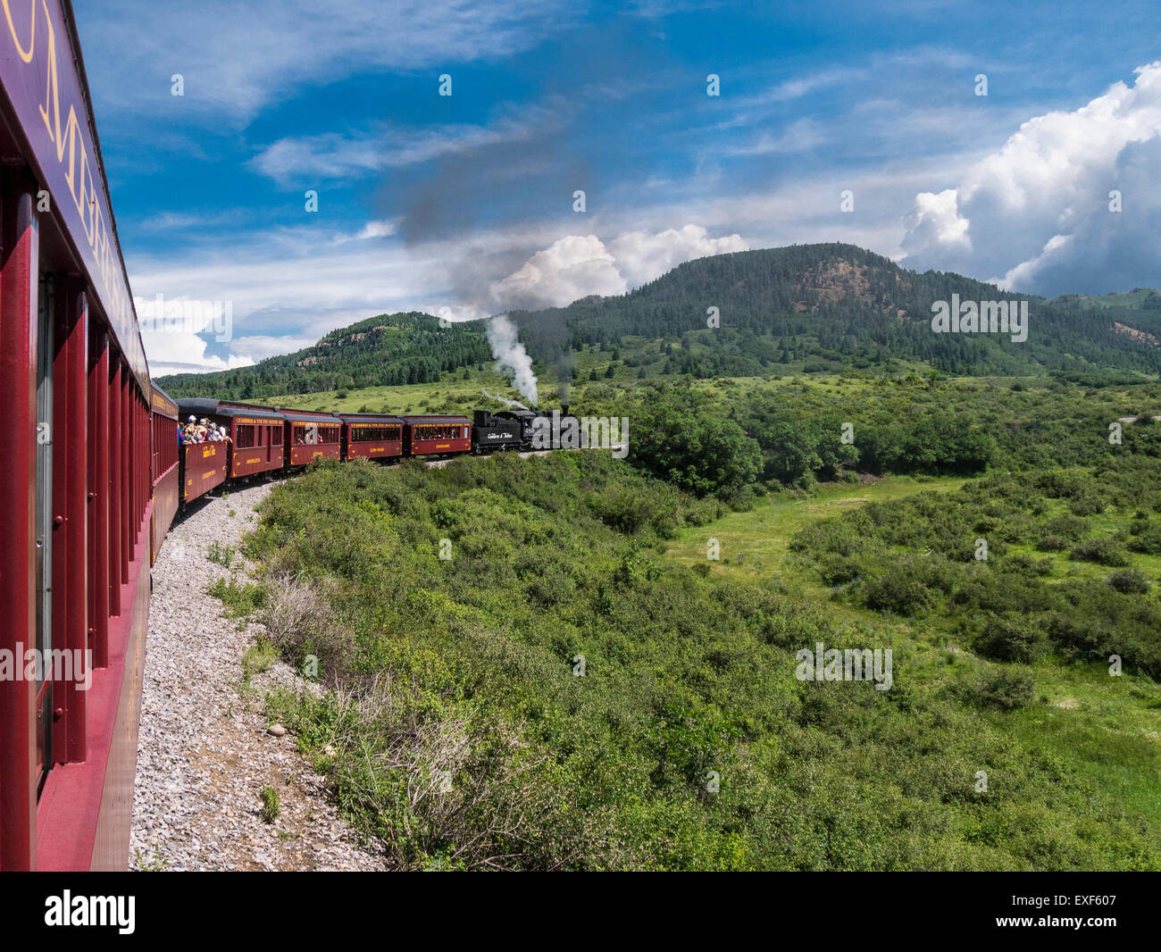 Train on the track, Cumbres & Toltec Scenic Railroad, Chama, New Mexico ...