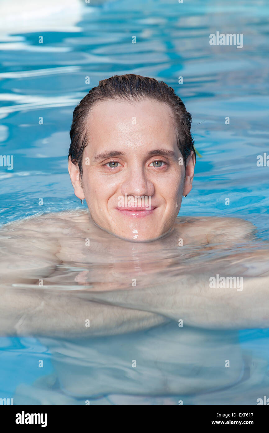 Man swimming in the pool Stock Photo - Alamy