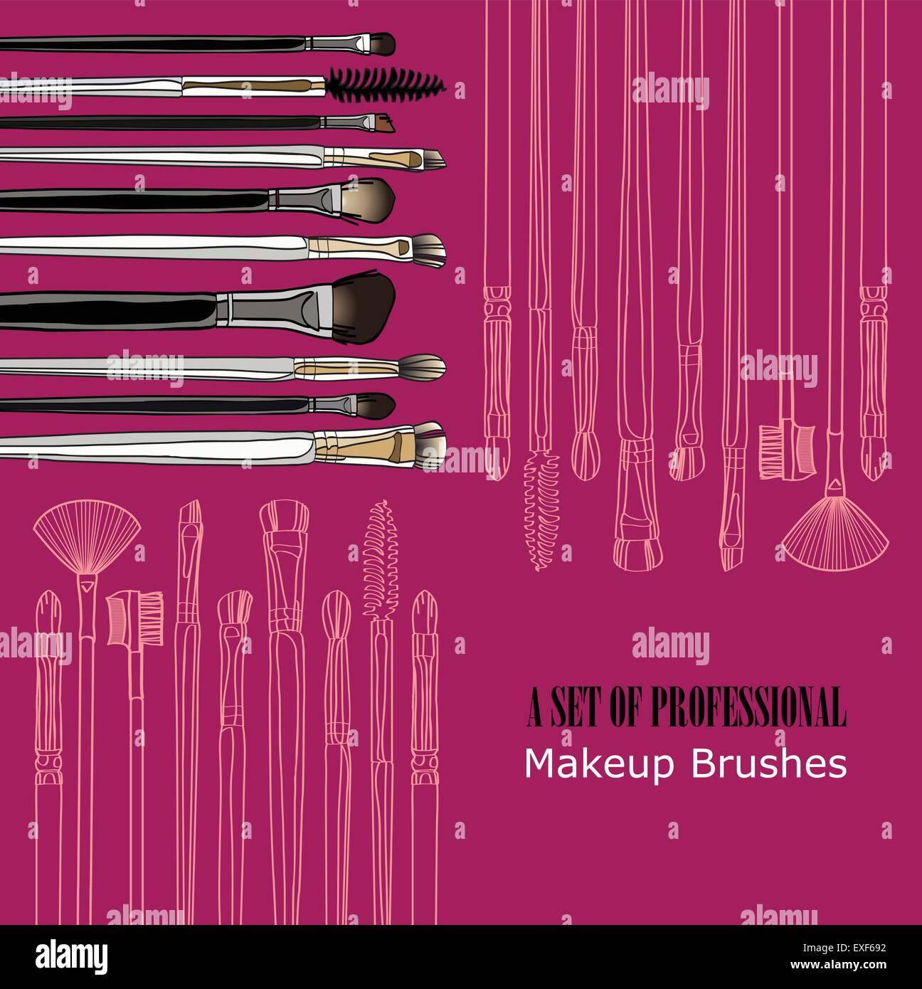 Bronzer brush Stock Vector Images - Alamy