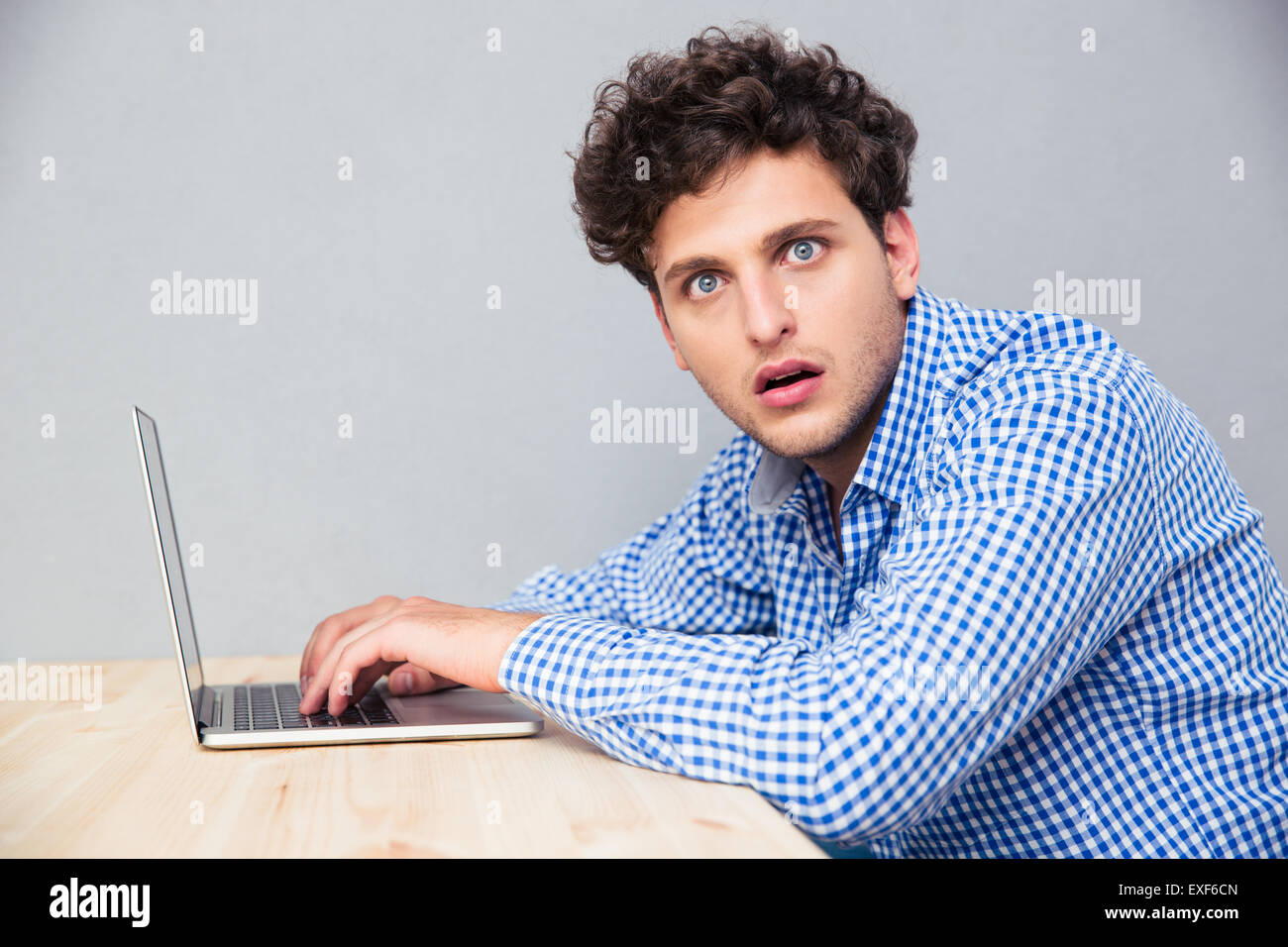 Shocked Man Side View