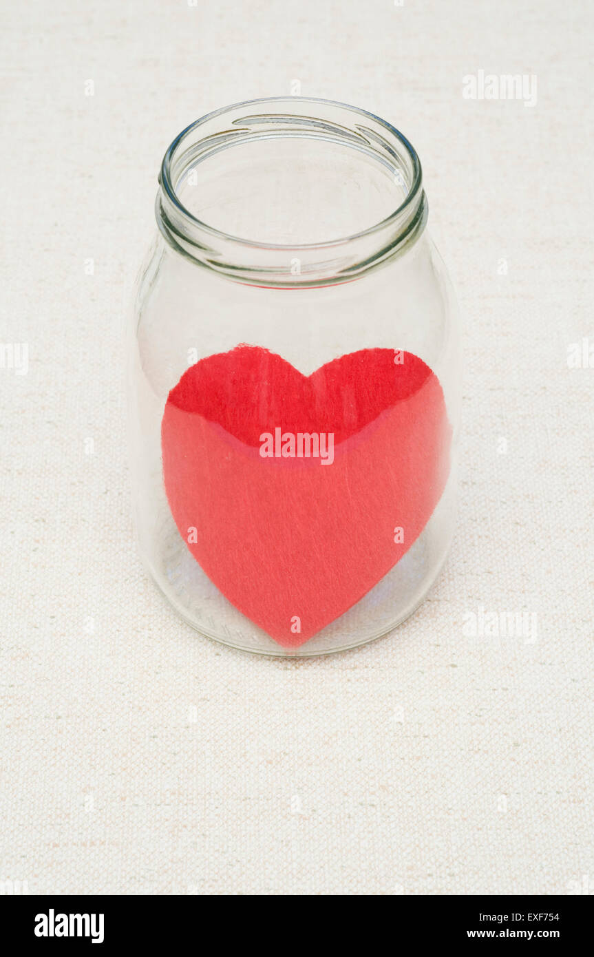 Heart in a glass jar Stock Photo - Alamy
