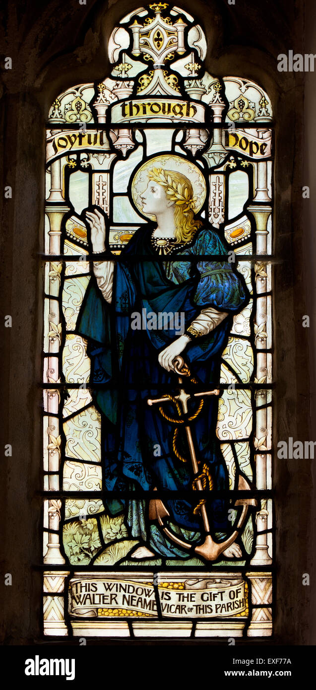 Hope stained glass, St. Mary the Virgin Church, Padbury ...
