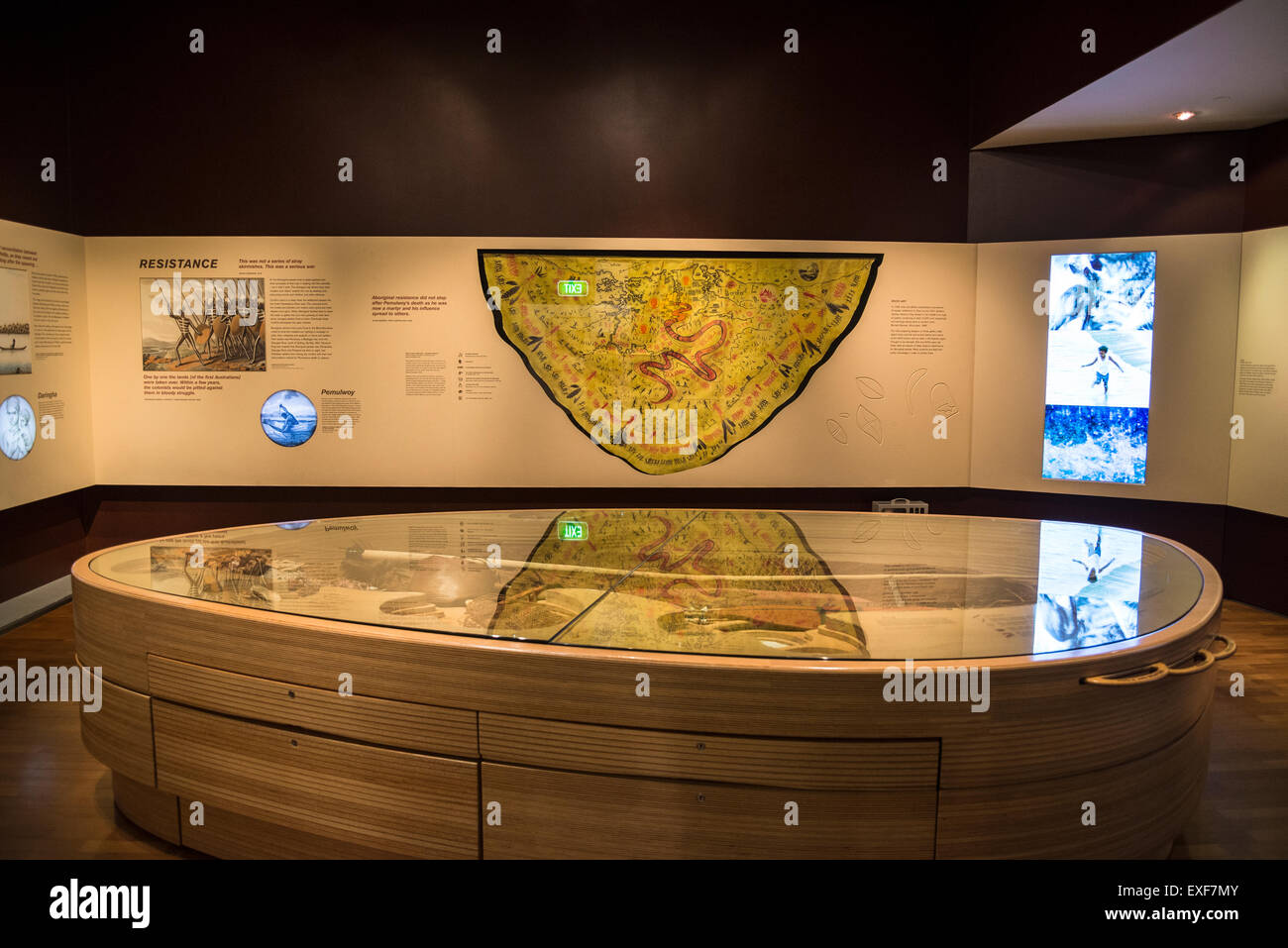 Museum of Sydney, Aboriginal history, Sydney, Australia Stock Photo - Alamy