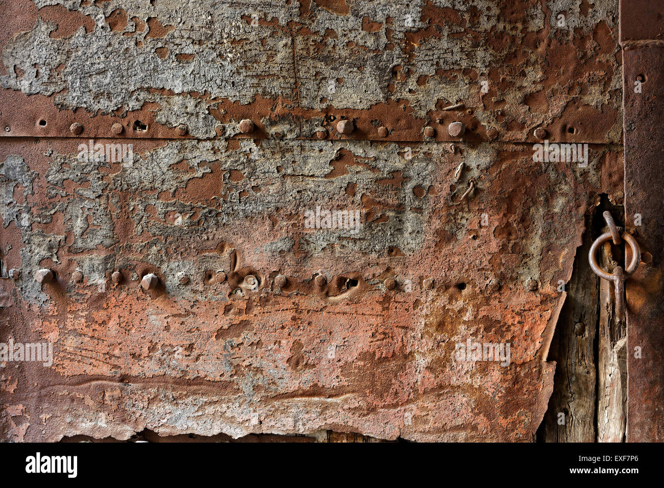 Rusty metal and old wooden backgrounds Stock Photo - Alamy