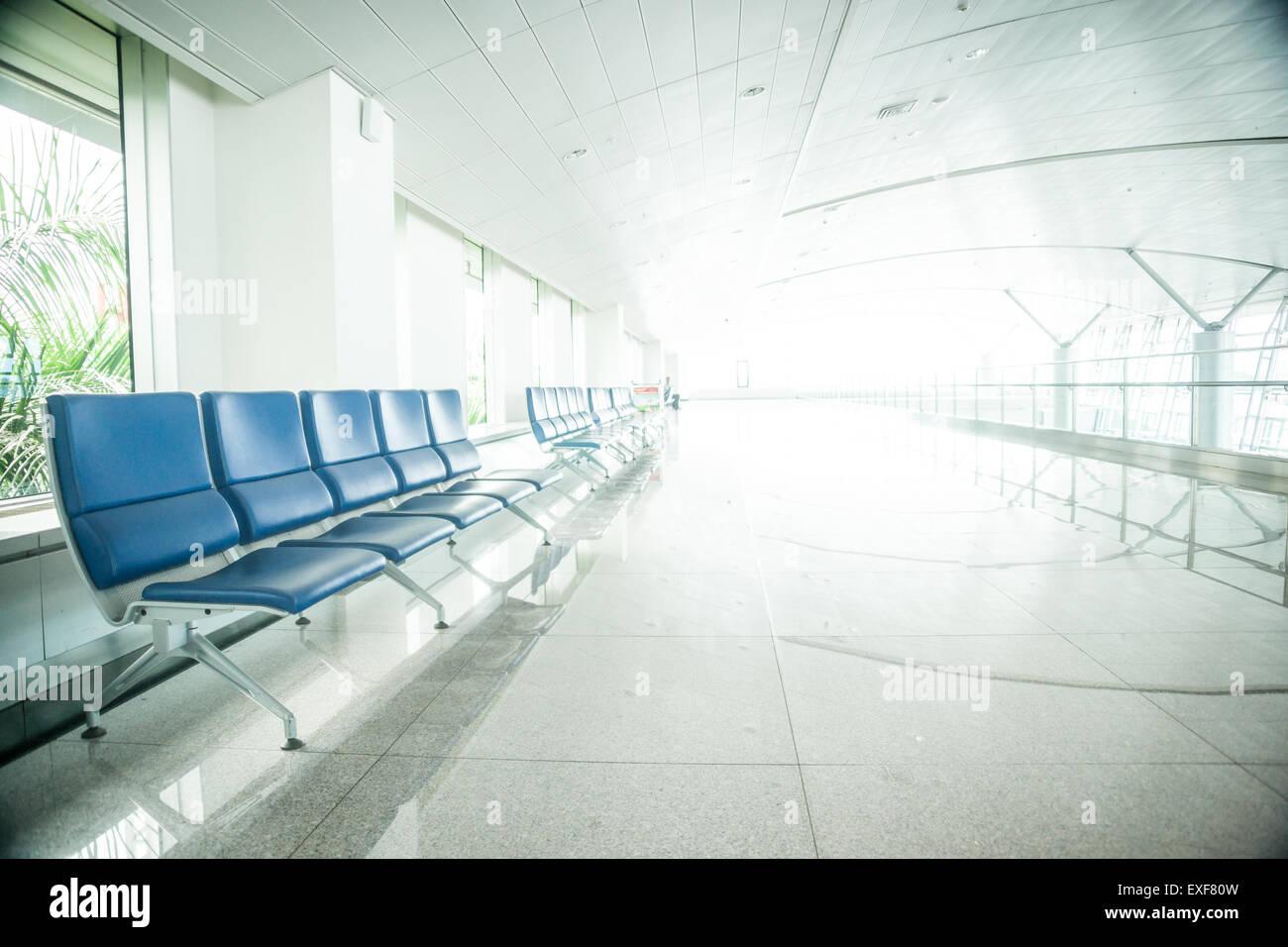 Airport waiting area Stock Photo - Alamy