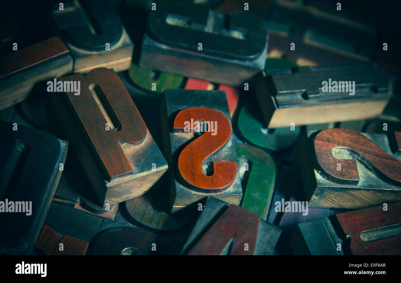 Pile of letterpress letters, close-up Stock Photo - Alamy