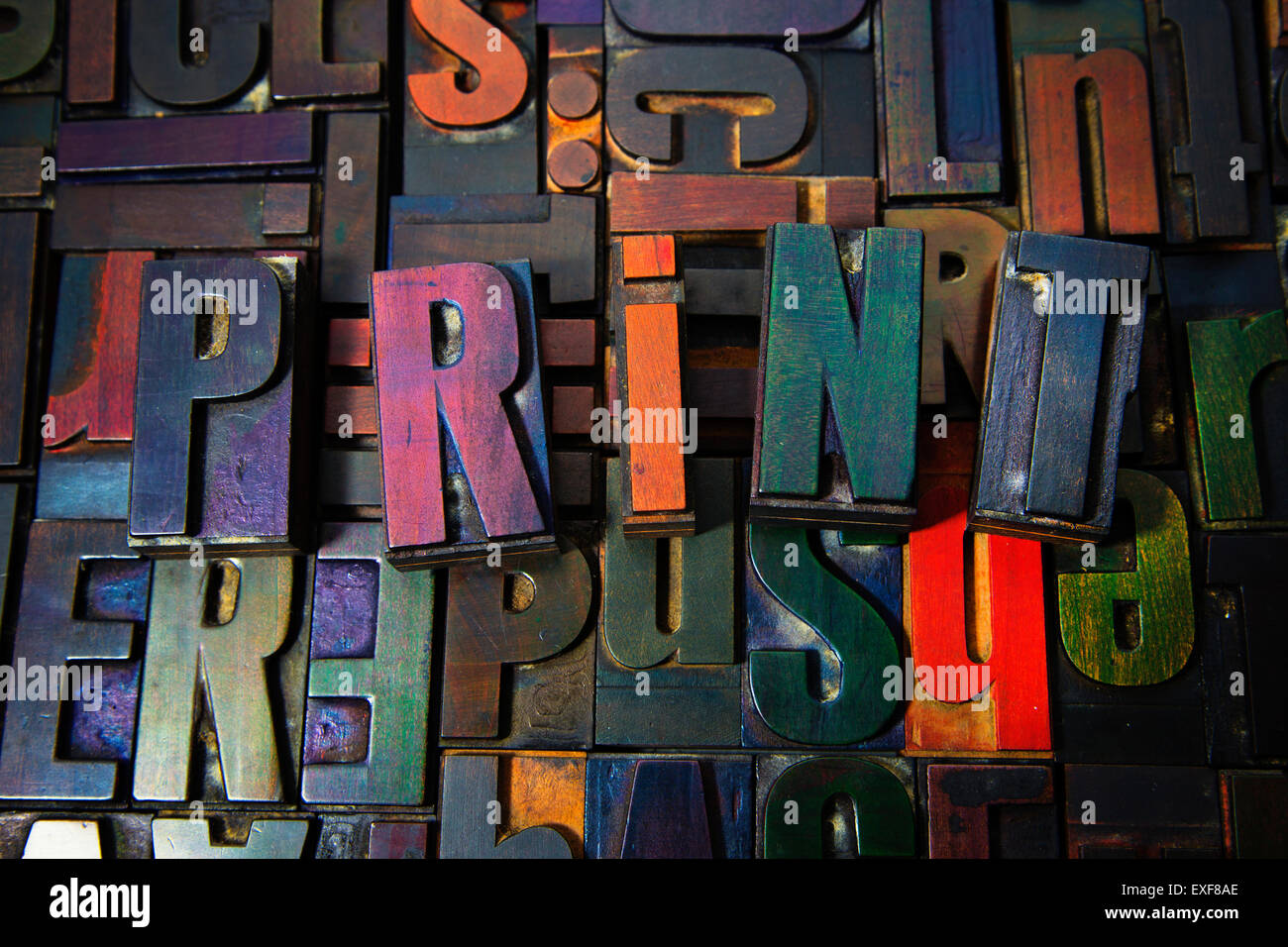 Print press letters hi-res stock photography and images - Alamy