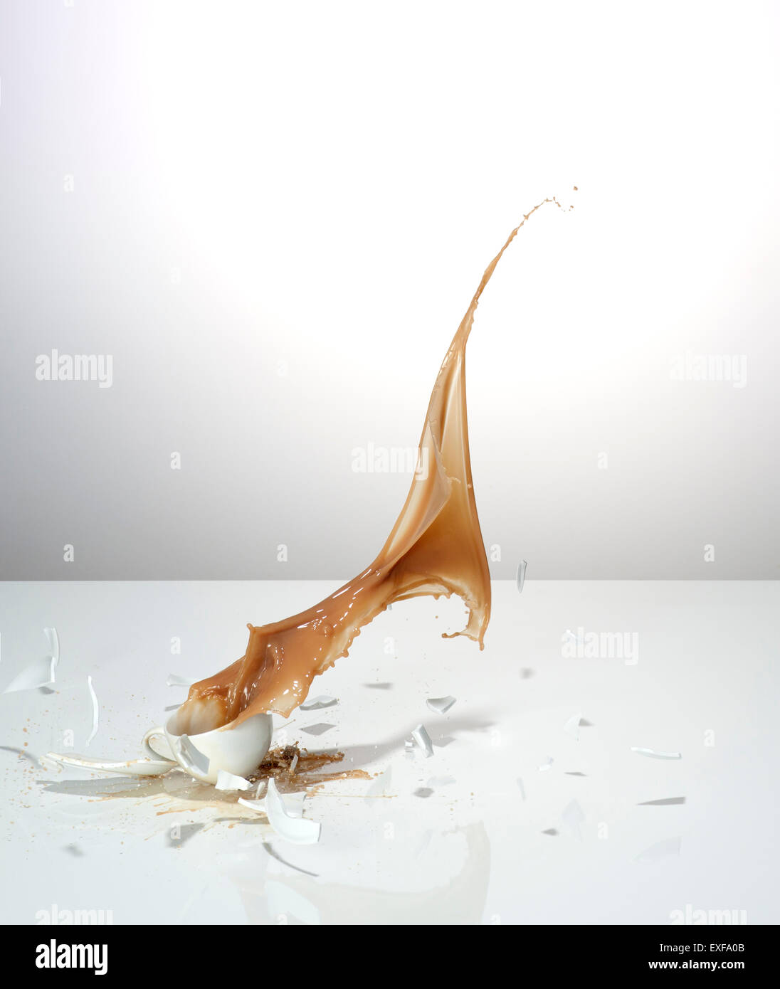 a graphic shot of a smashing cup of tea Stock Photo - Alamy