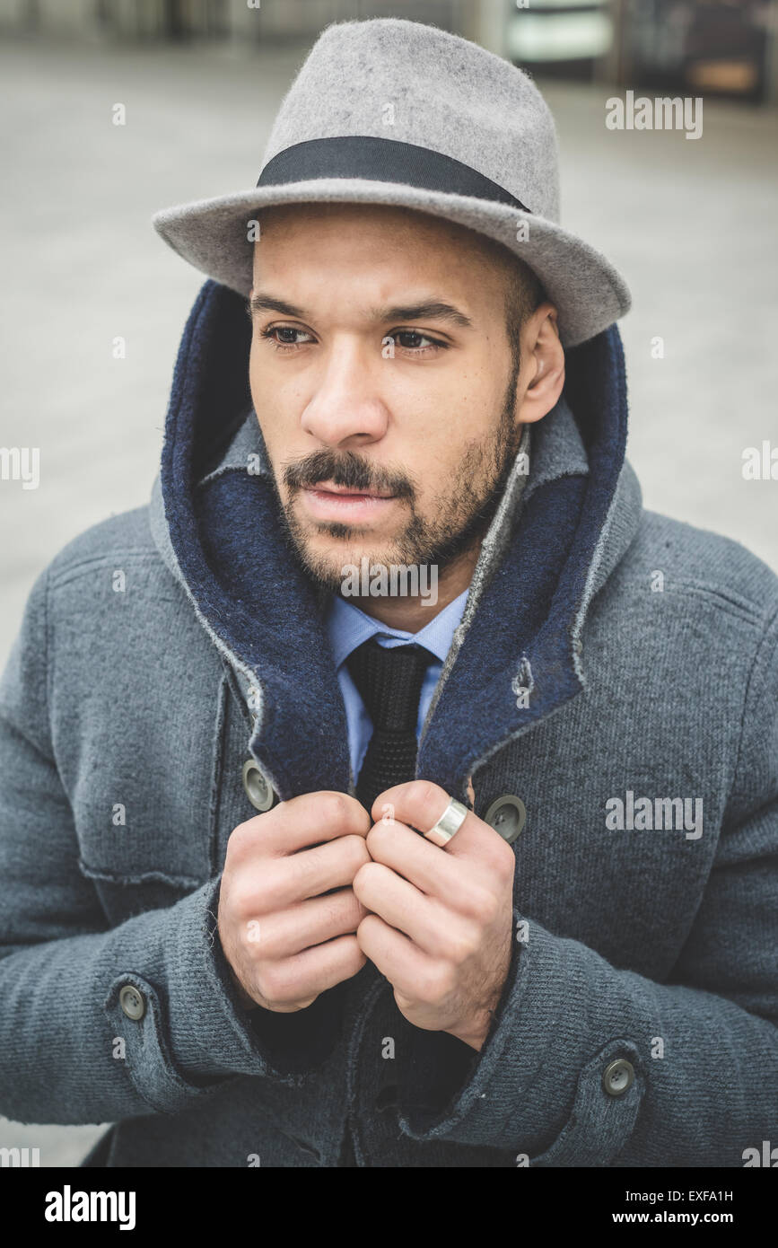 Button up coat hi-res stock photography and images - Alamy