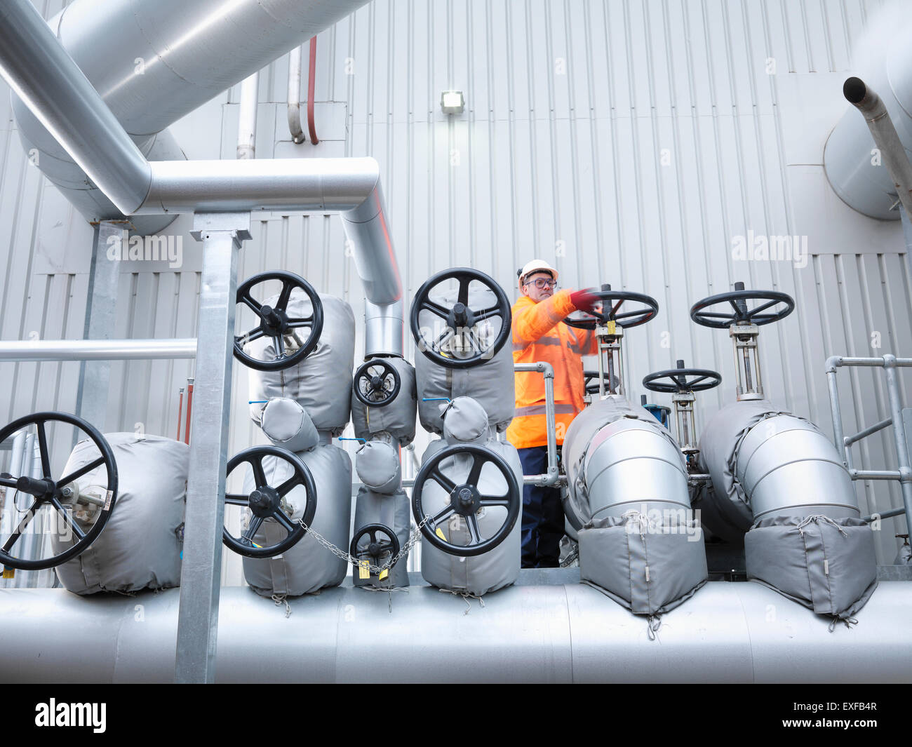 Gas fired power station piping hi-res stock photography and images - Alamy