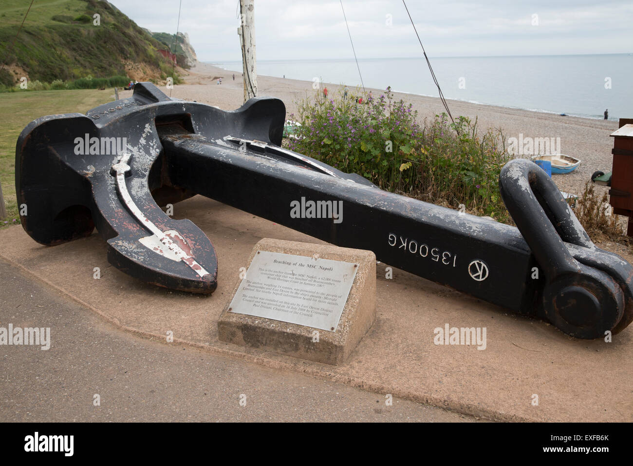 Anchor from the MSC Napoli container ship which was beached off ...