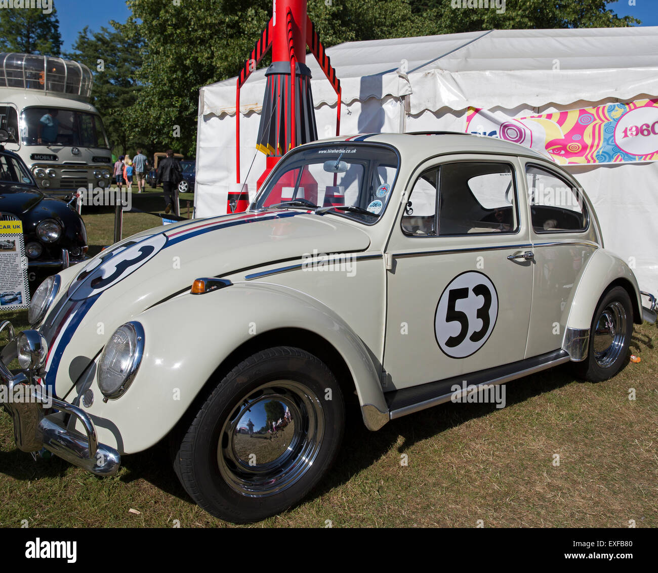 Herbie car at the BIG O festival in Orpington Kent Stock Photo - Alamy
