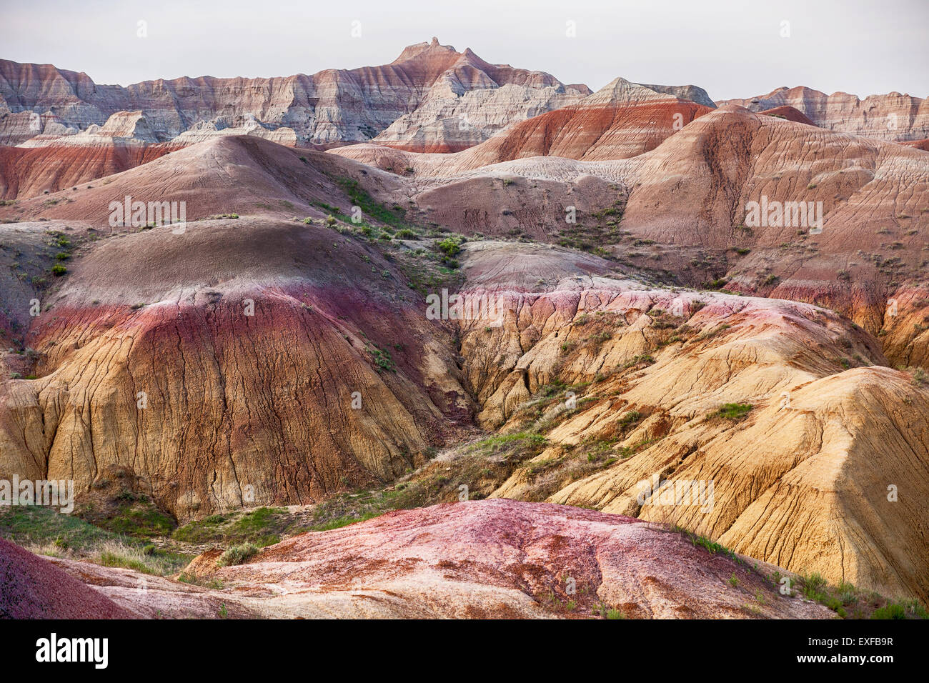 Landscape Colors In Badlands National Park Stock Photo - Alamy