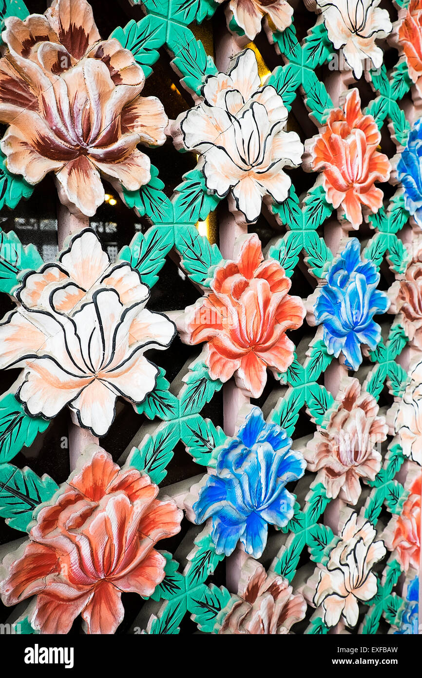 Window Screen With Flowers Stock Photo - Alamy