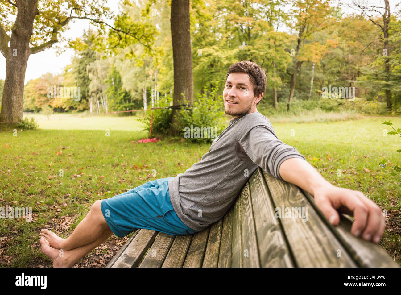 Barefoot young man hi-res stock photography and images - Alamy