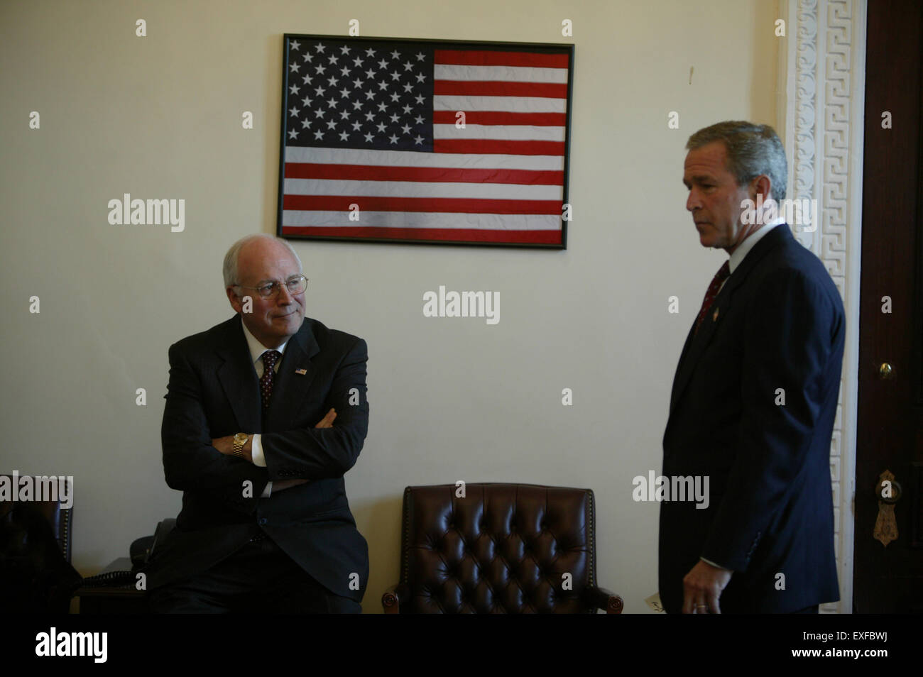 President Bush and Vice President Cheney Stock Photo - Alamy