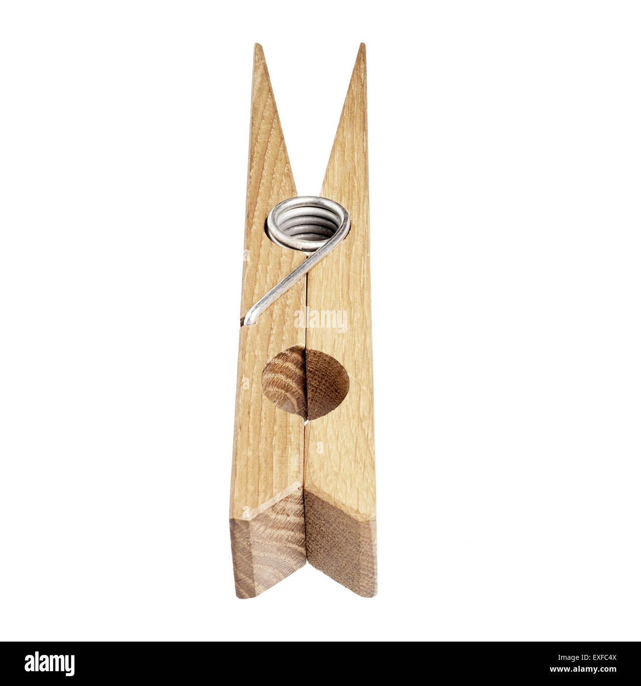 Wooden cloth peg Stock Photo - Alamy