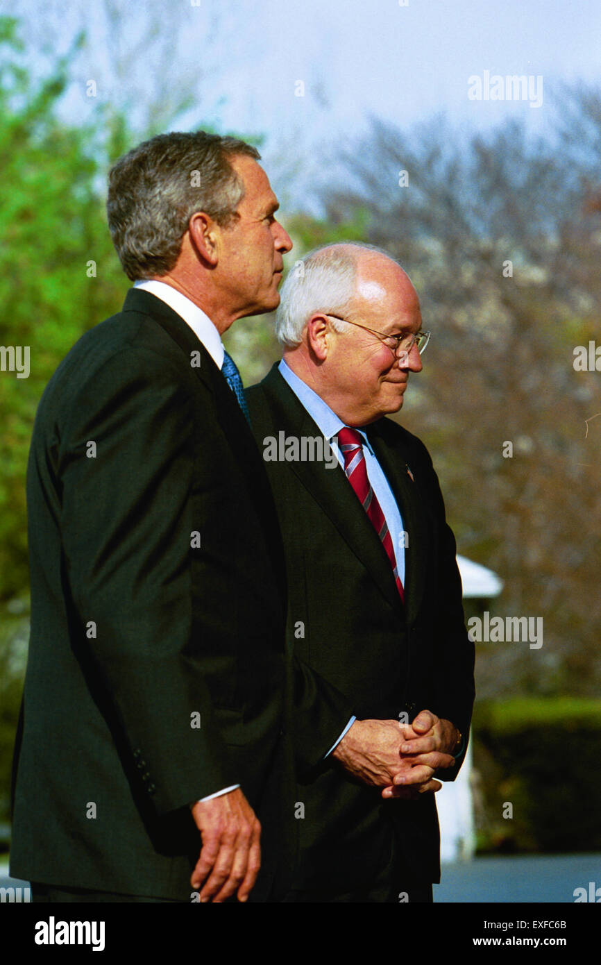 President Bush and Vice President Cheney Stock Photo - Alamy