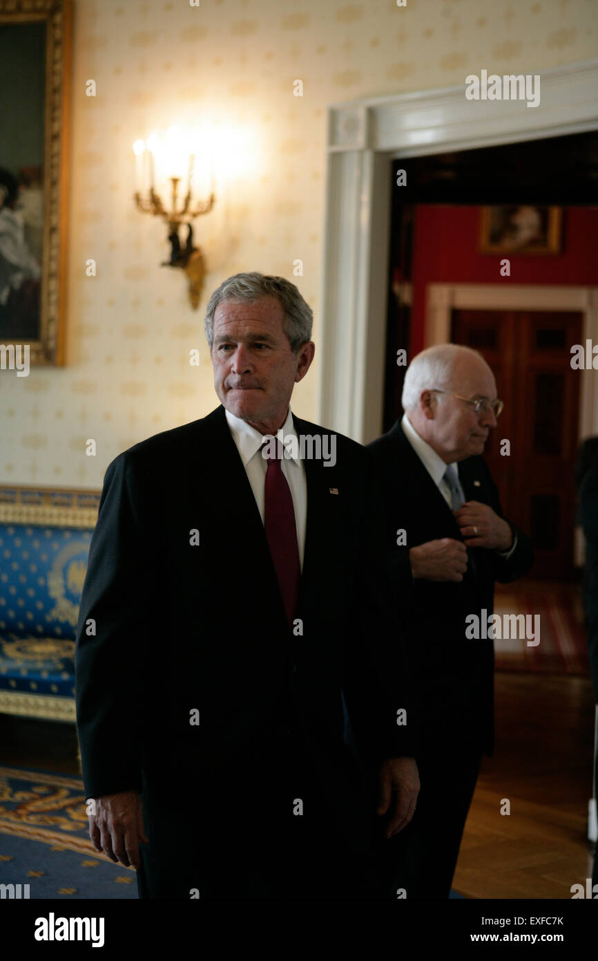 President Bush and Vice President Cheney Stock Photo - Alamy