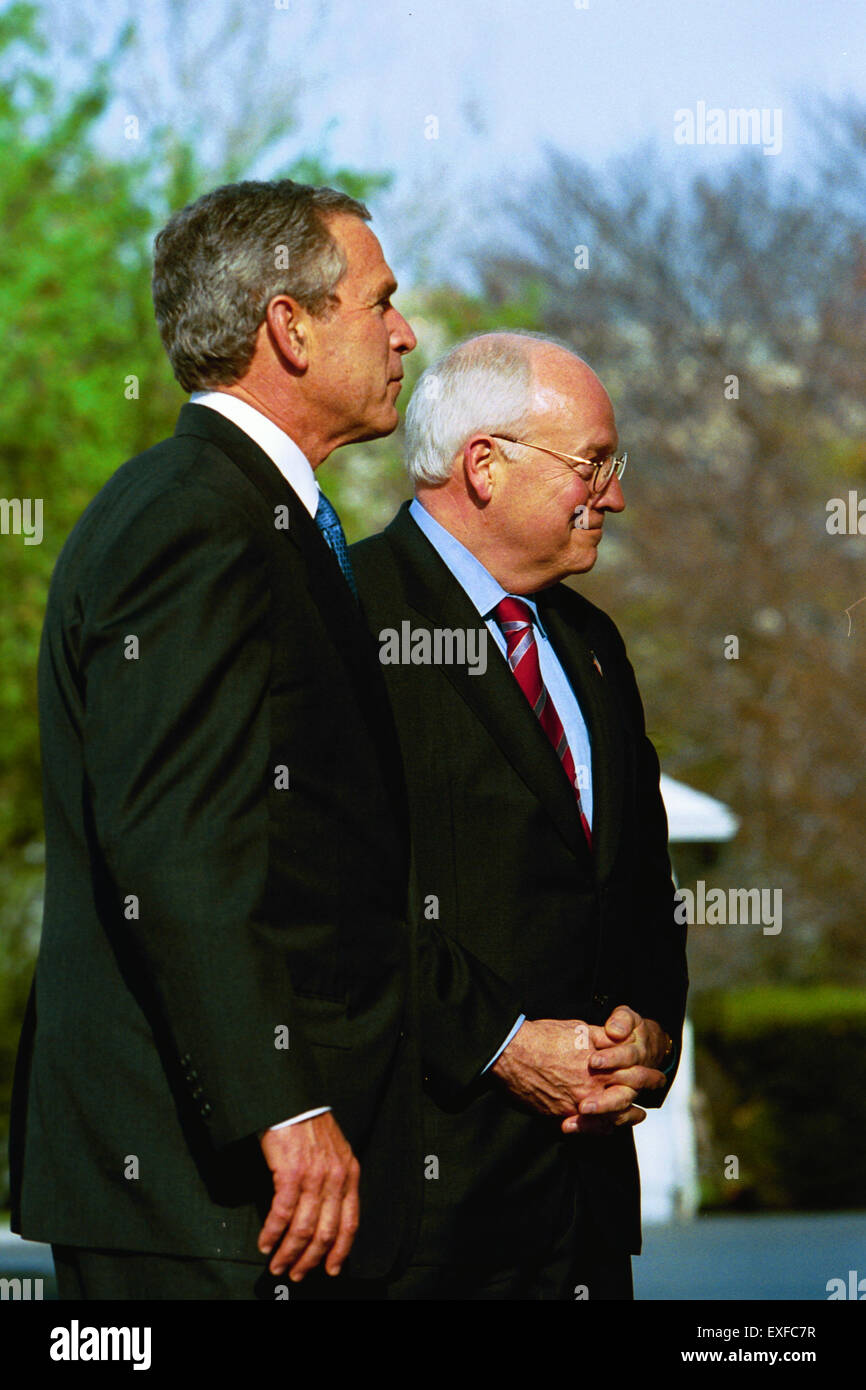 President Bush and Vice President Cheney Stock Photo - Alamy