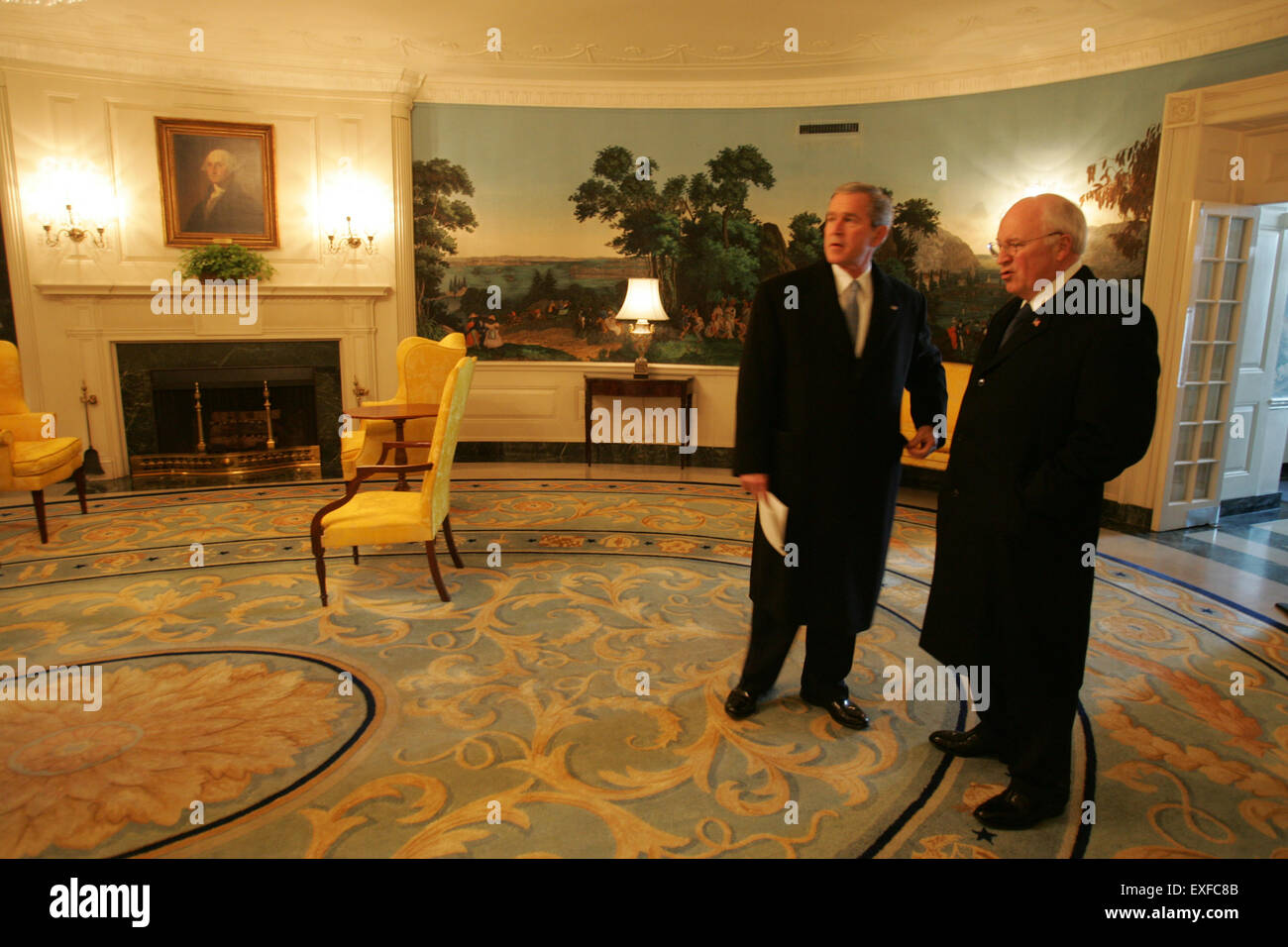 President Bush and Vice President Cheney Stock Photo - Alamy