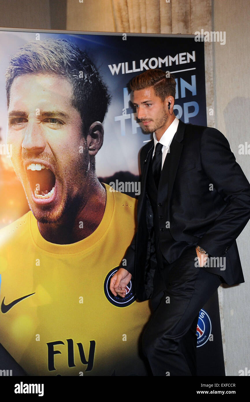 Paris, France. 13th July, 2015. PSG announce the signing of Kevin Trapp ...