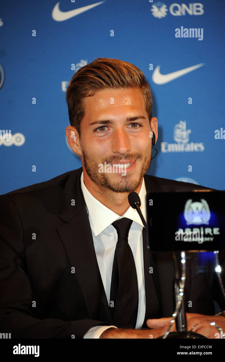 Paris, France. 13th July, 2015. PSG announce the signing of Kevin Trapp ...