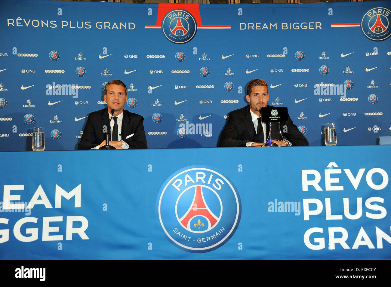 Paris, France. 13th July, 2015. PSG announce the signing of Kevin Trapp ...