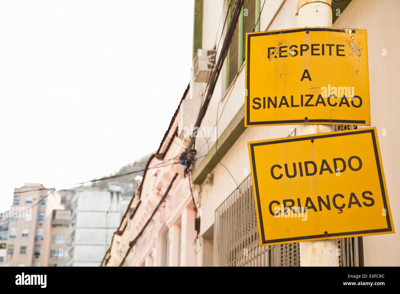 Road signs in the street, Rio de Janeiro, Brazil Stock Photo - Alamy